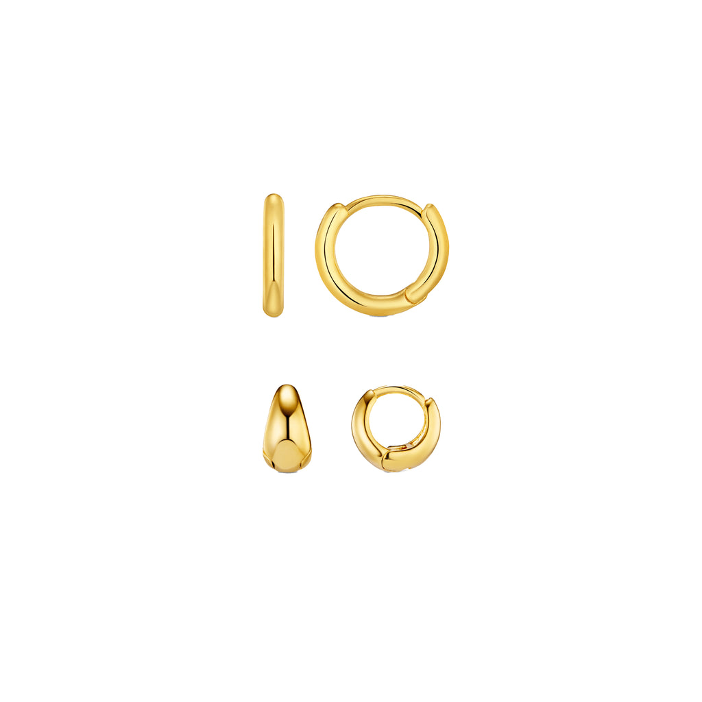Micro Hoop Earring Ear Stacking Set