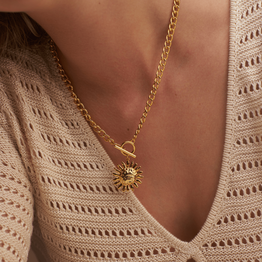 Molten Sun & T-Bar Necklace