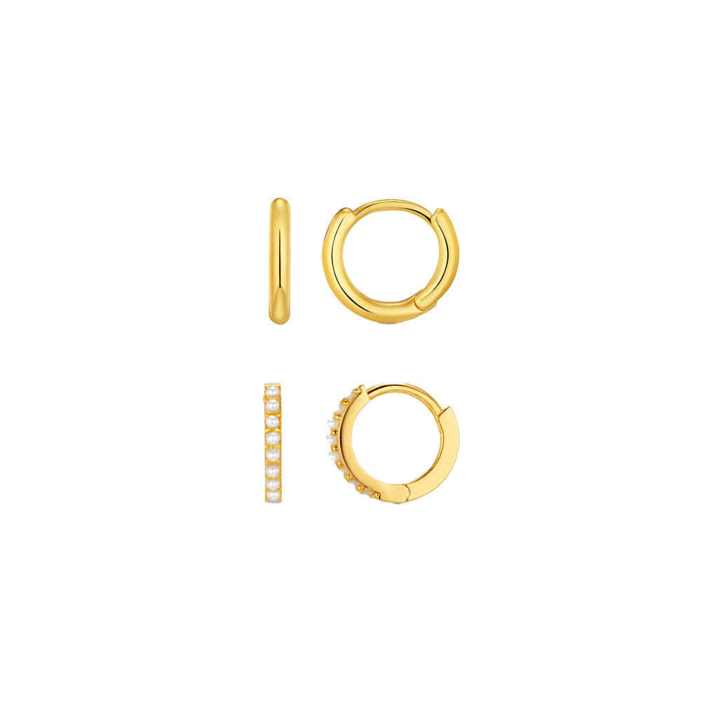 Mini Micro Hoop Earring Ear Stacking Set