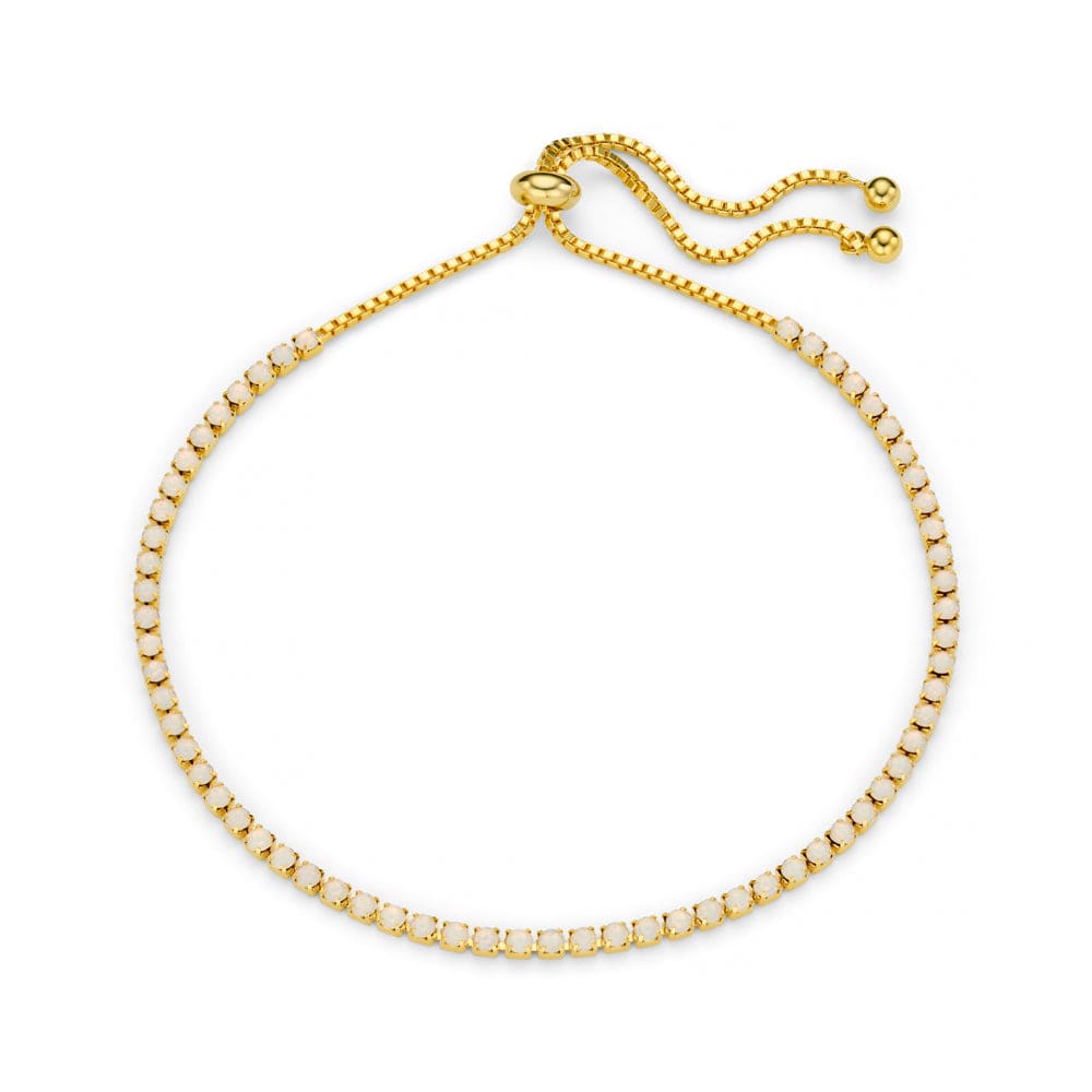 Fine Opal Tennis Slider Bracelet