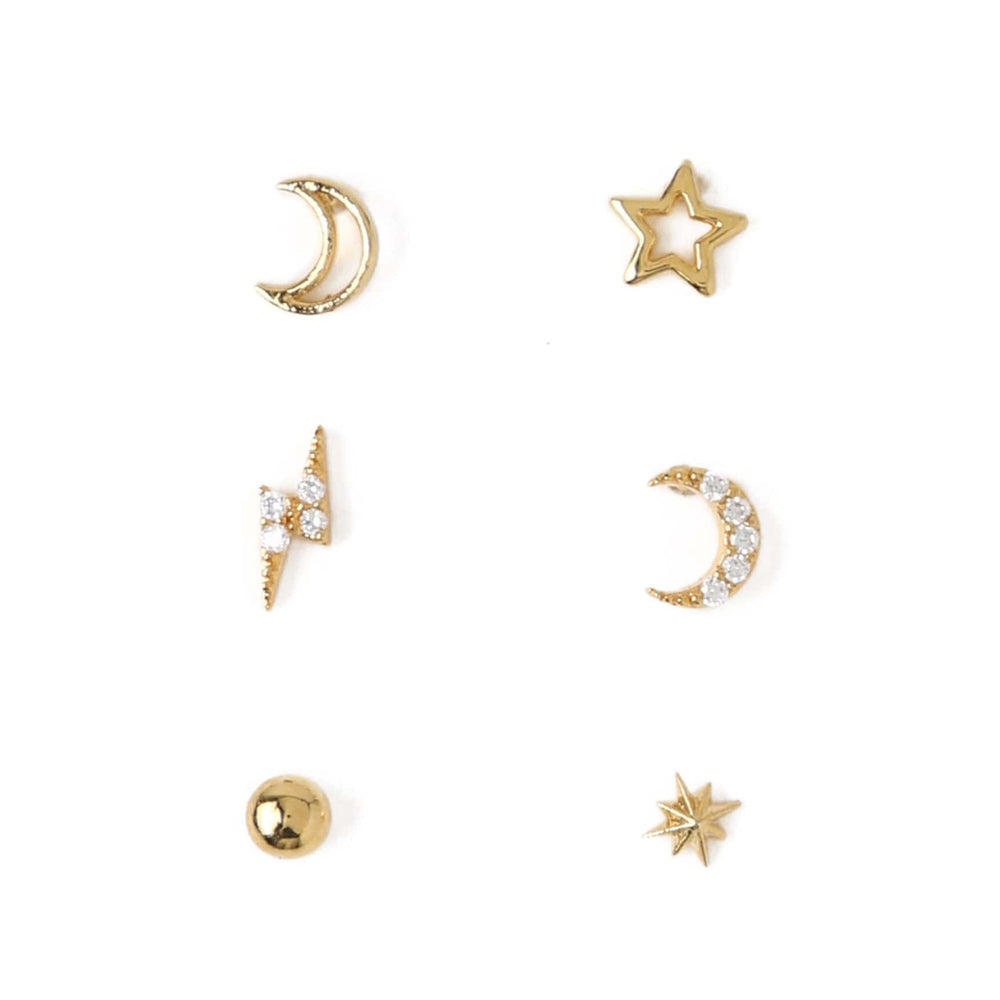 Celestial Stud Earrings | Gold Earring Packs | Womens Studs